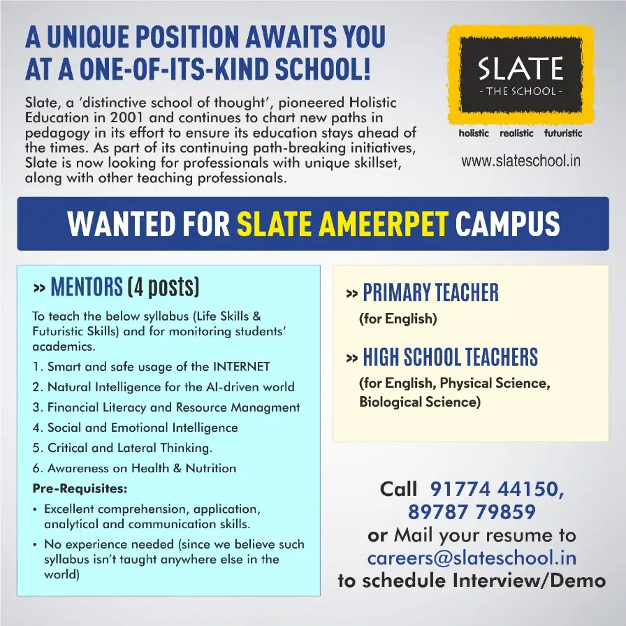 Careers - SLATE - The School